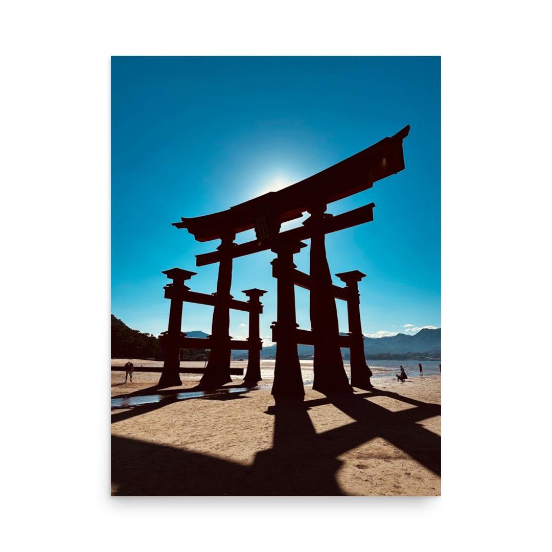 Miyajima Torii Gate Poster, Minimalist Japanese Travel Photography ...