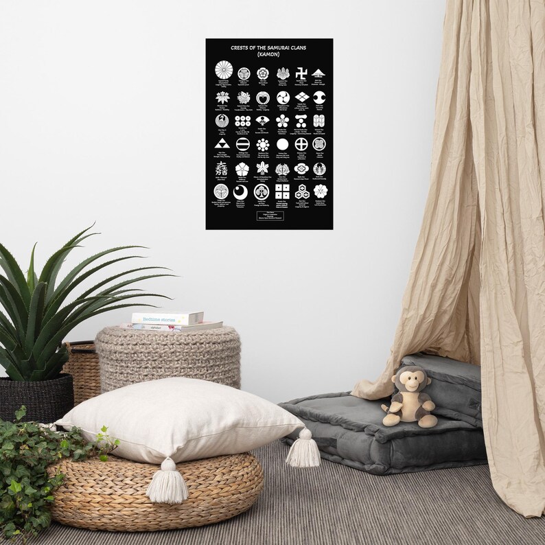 Samurai Clan Crests (kamon) Art Print – Japanese Family Emblems - Etsy