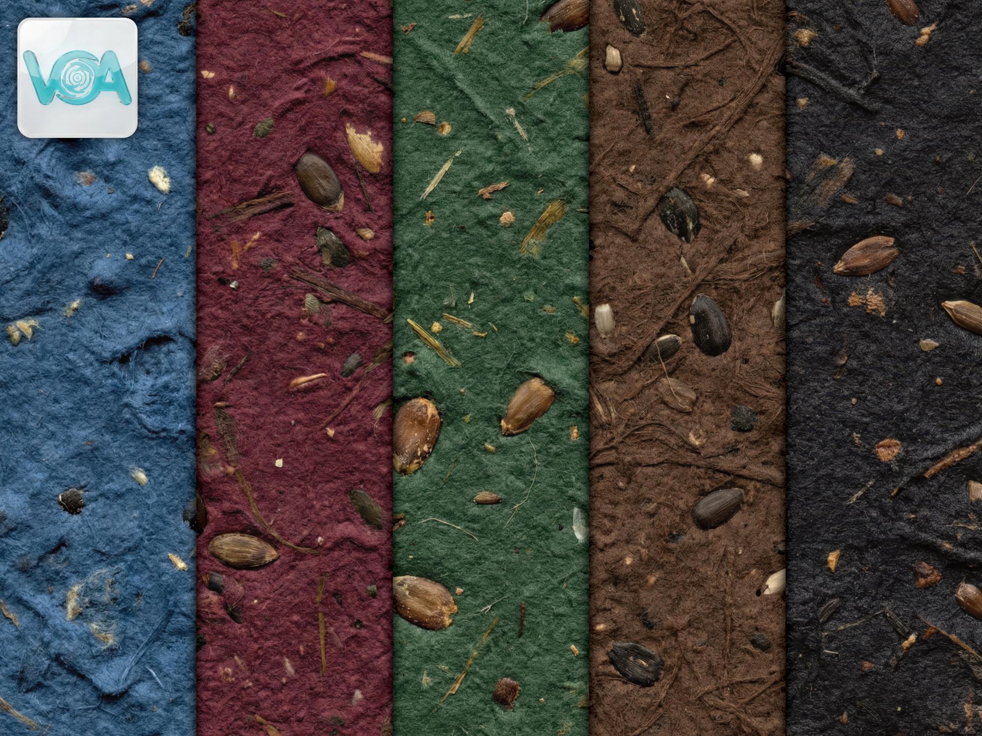 Seed Paper Dark Digital Paper, 20 Handmade Paper Textures, Dark Moody ...