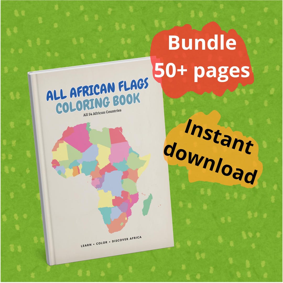 All African Flags Coloring Book | Bundle Pages | Printable PDF ...