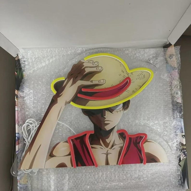 One Piece Monkey D. Luffy LED Wall Decoration Neon Lighting Gift for ...