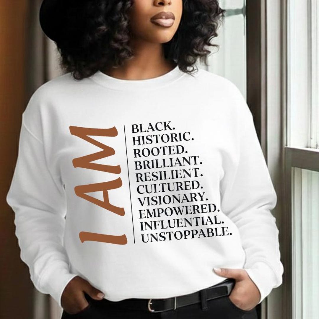 I Am Black History Png | Black Empowerment Typography Design | Cultural ...