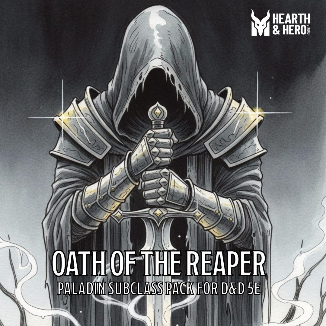 Oath of the Reaper – Paladin Subclass Pack Compatible With D&D 5e ...