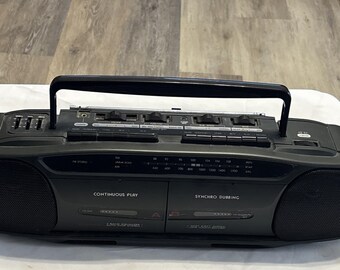 Sharp Qt-cd111 Portable CD Stereo System Boombox Cassette AM/FM Vintage ...