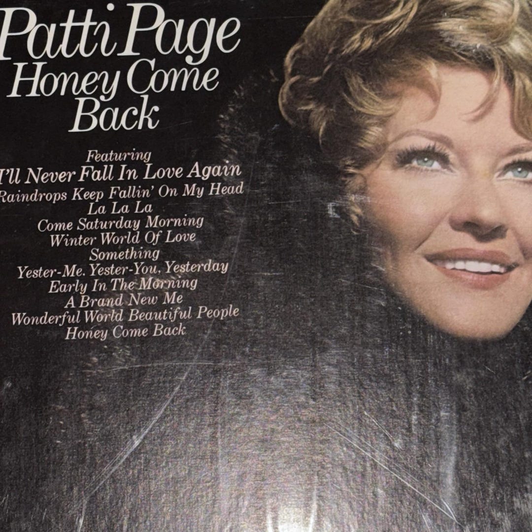 PATTI PAGE: Honey Come Back (vinyl LP) 12" Record - Etsy