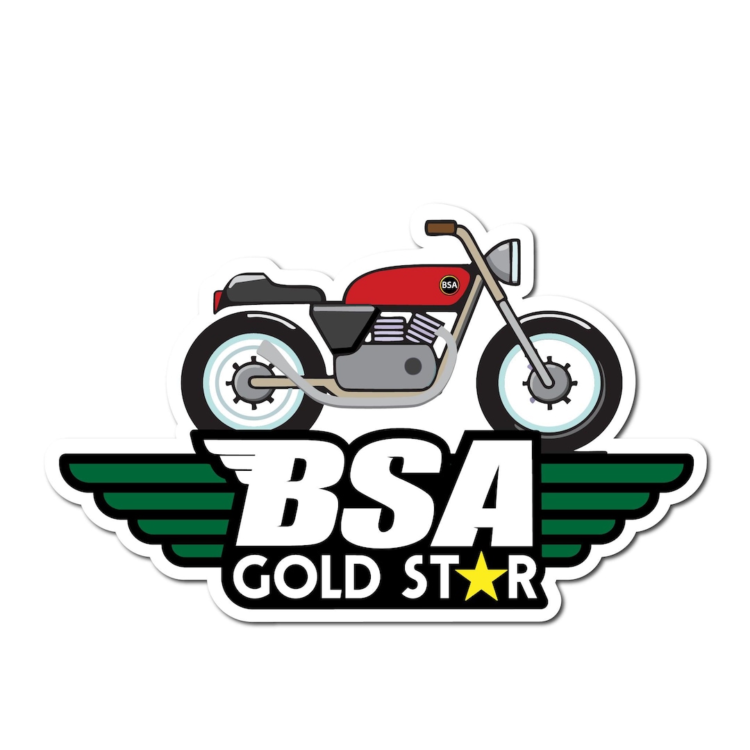 BSA Gold Star Bike Sticker - Etsy