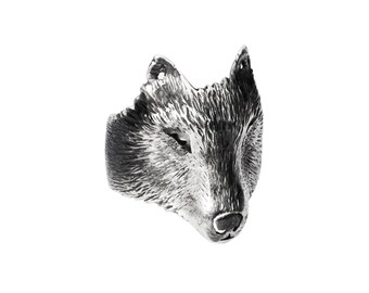 Wolf ring | Etsy
