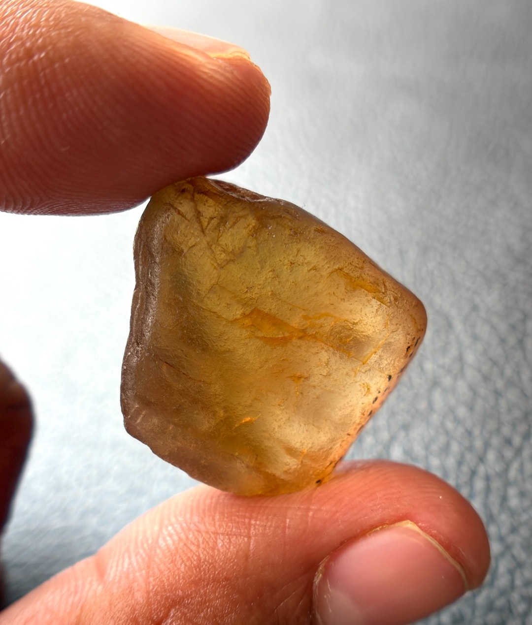 Natural Imperial Golden Topaz Rough Gemstone (27x25x13 MM), Facet Grade ...