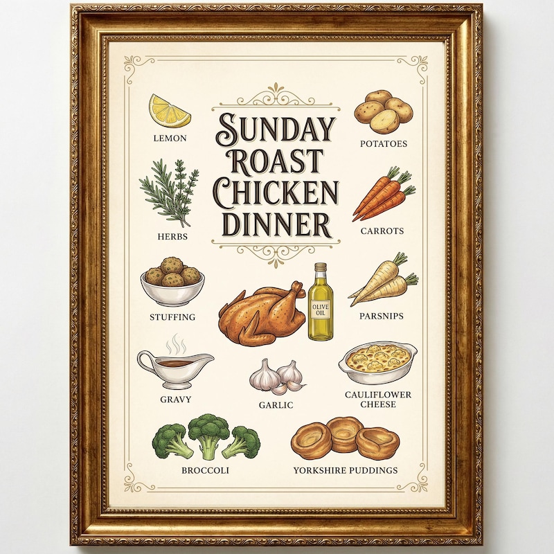 Sunday Roast Prints - Etsy UK