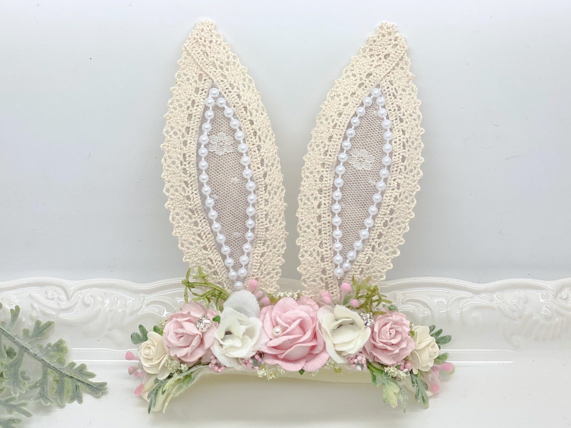 Pink Bunny Ears Headband, Easter Headband, Baby Bunny Headband, Bunny ...