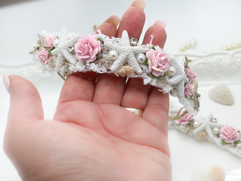 Beach Themed Headband Seashell Crown Sea Shell Crown Beach - Etsy