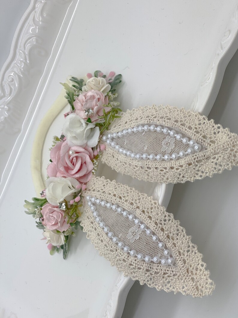 Pink Bunny Ears Headband, Easter Headband, Baby Bunny Headband, Bunny ...