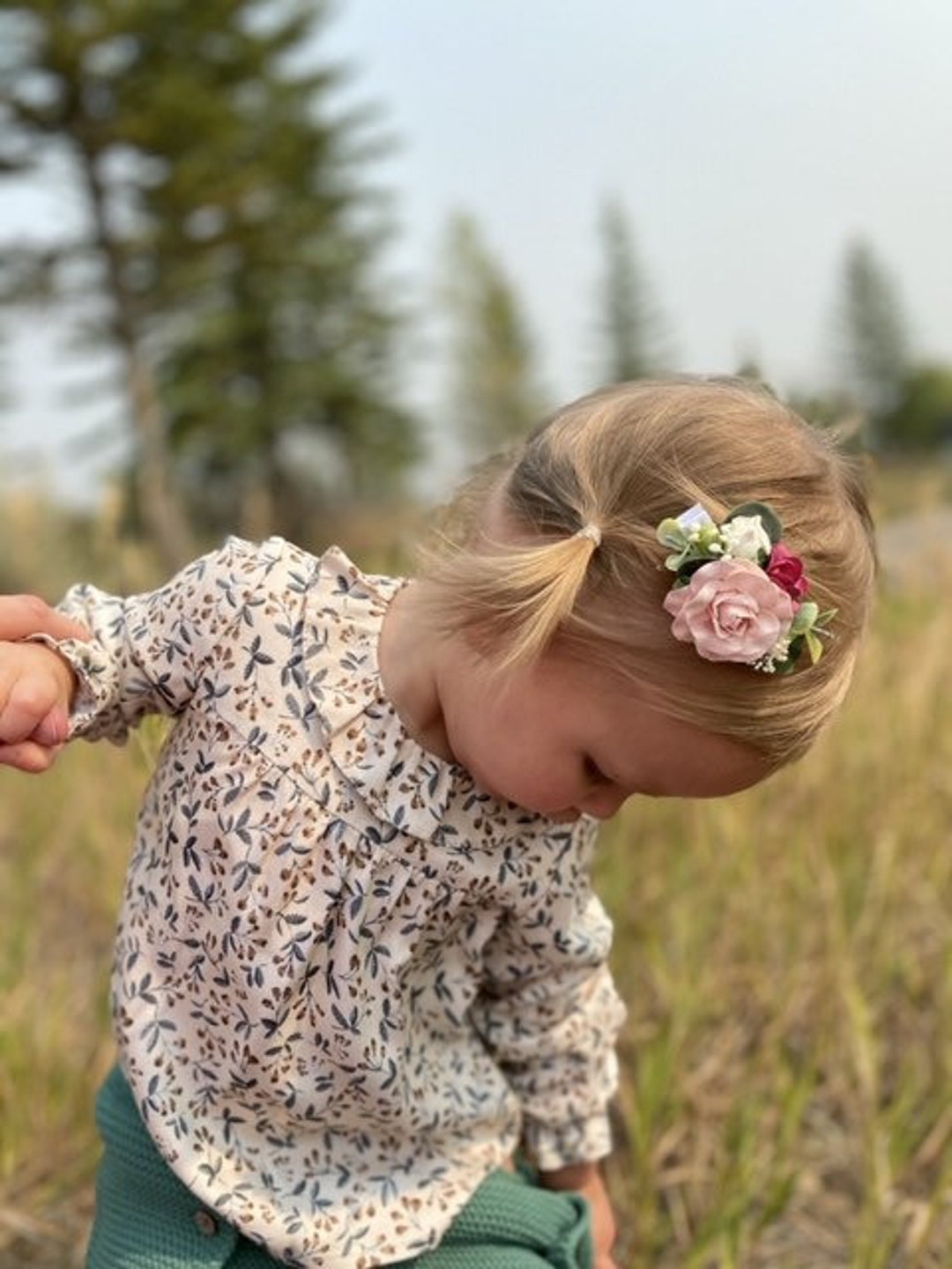 Floral Hair Clips, Wedding Hair Clips, Flower Girl Hair Clips, Little ...