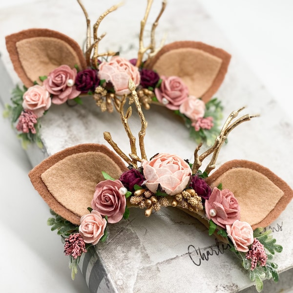 Deer Antler Headband - Etsy