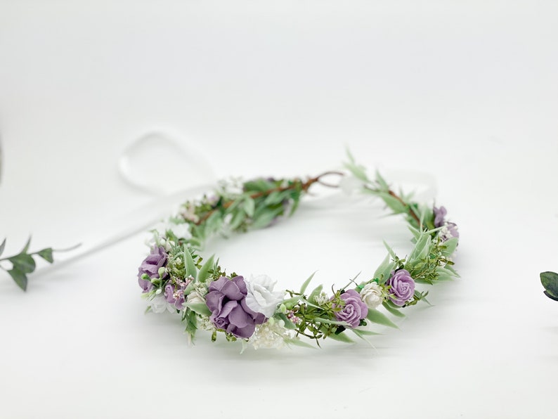Corona di fiori viola bianco e lavanda corona di fiori - Etsy Italia