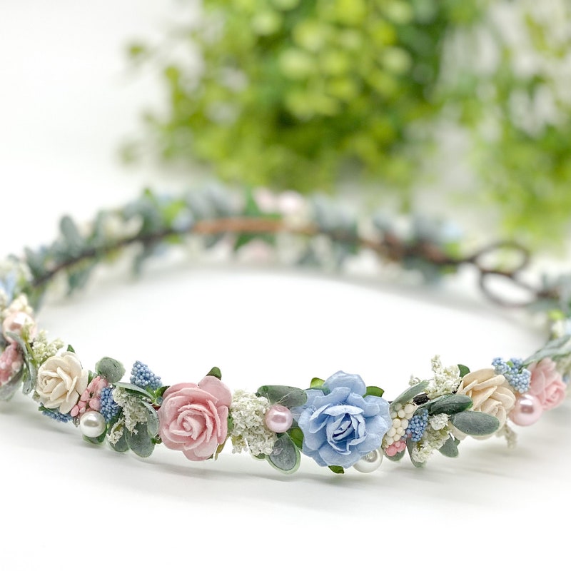 Pink Flower Crown - Etsy