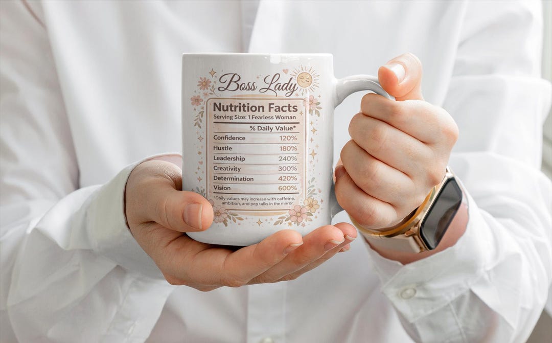 Boss Lady Nutrition Facts Mug | Coffee Cup for Women, Office Humor - Etsy