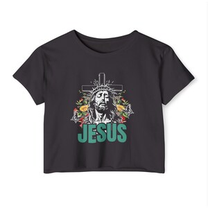 Floral Dove Jesus Crop Top | Christian Faith - Etsy
