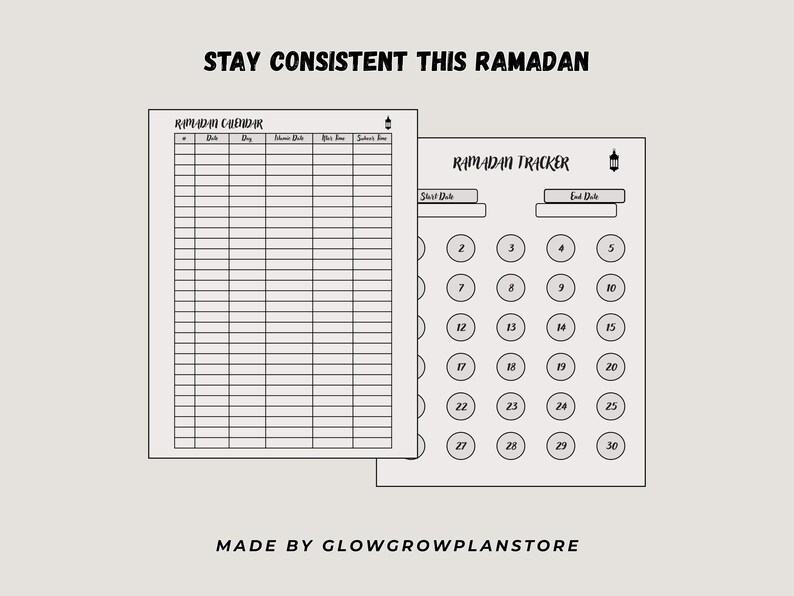 Mini Ramadan Planner Printable 2026 | Ramadan Organizer Bundle ...