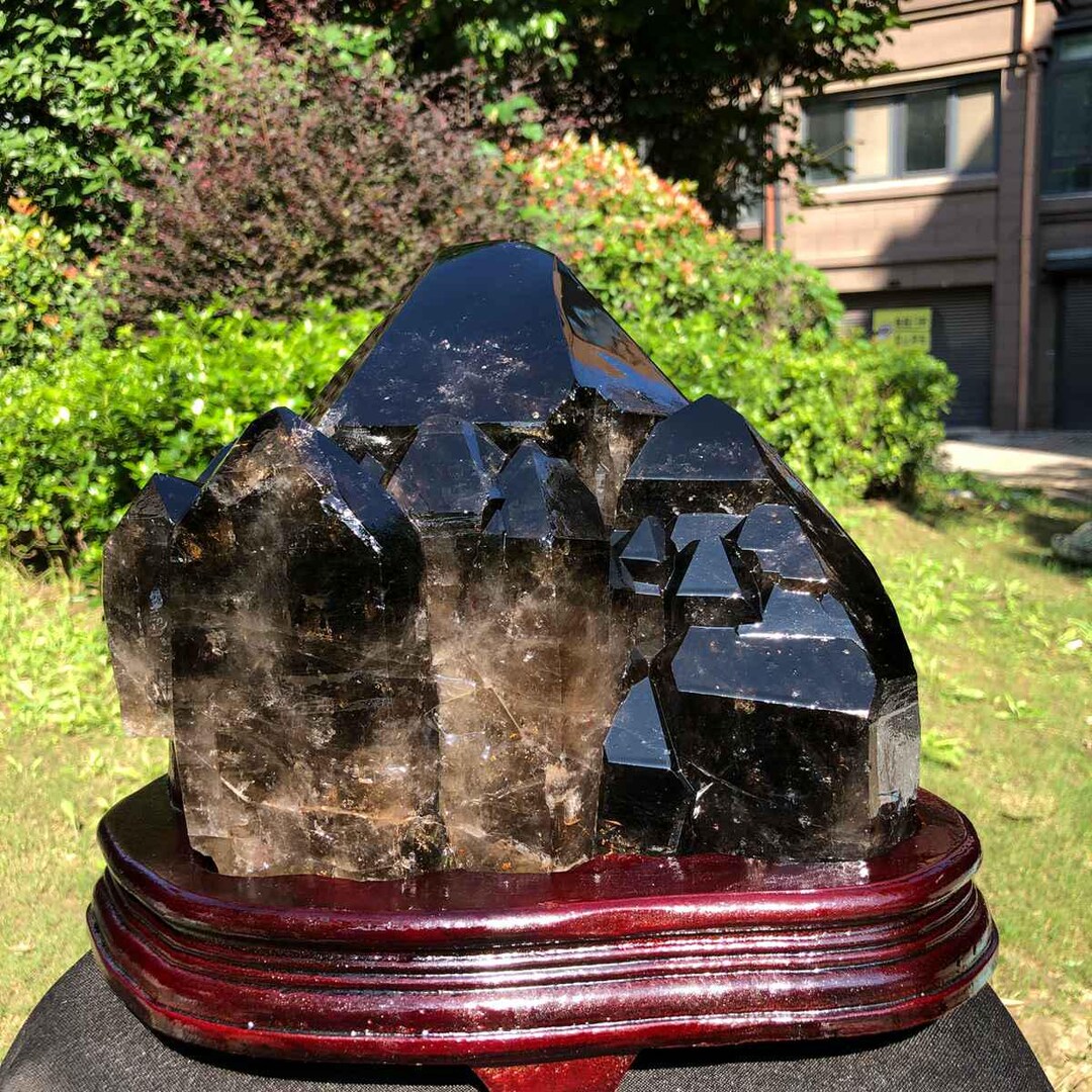 23.05LB Natural Dark Tea Quartz Crystal Specimen Reiki Mineral Add ...