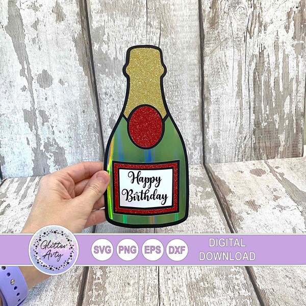 Champagne Bottle Cake Topper - Etsy