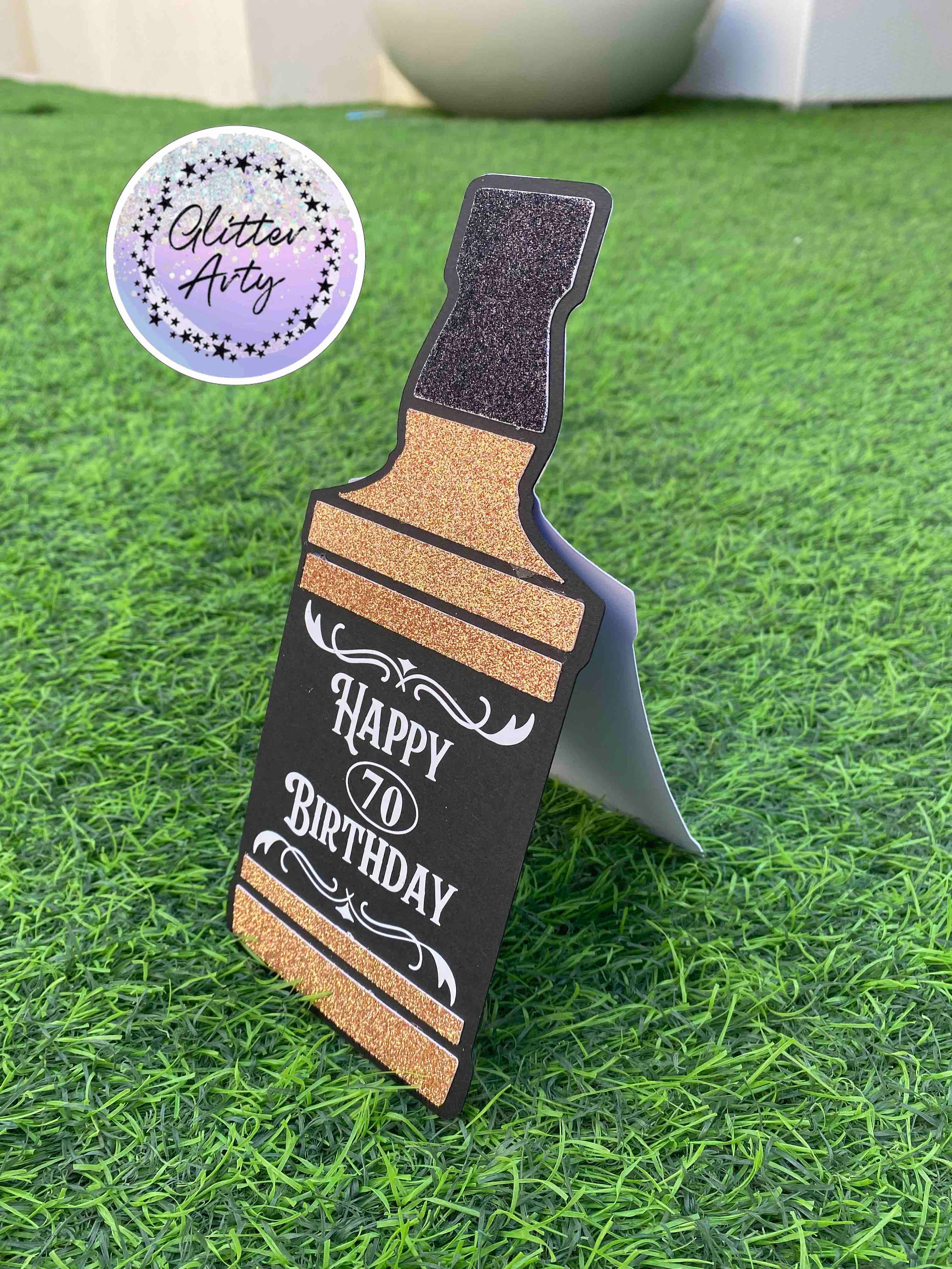 WHISKY BOTTLE SVG Cake Topper or Birthday Card, Svg Dxf Eps Png, Cricut ...