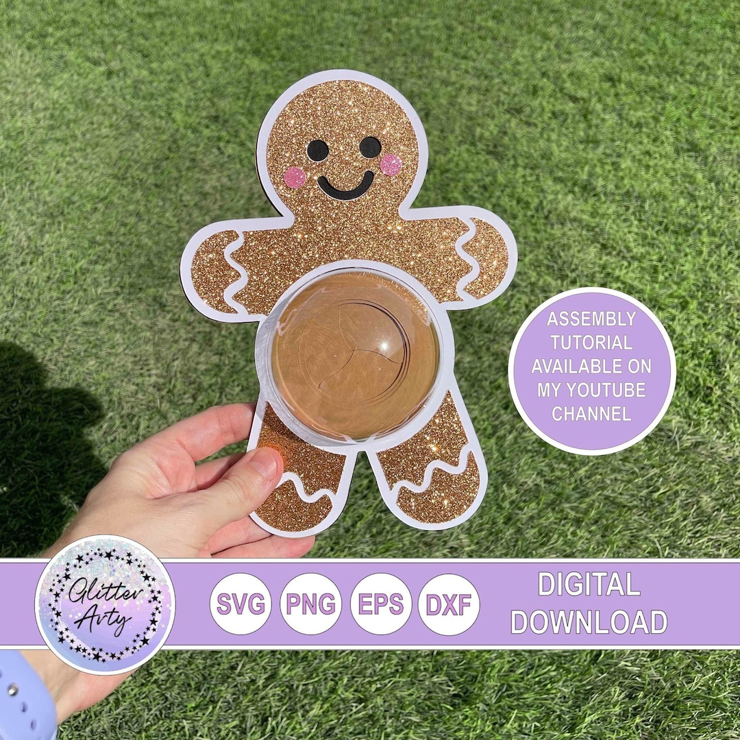 GINGERBREAD MAN Candy Holder SVG Dome With Opening Mechanism ...