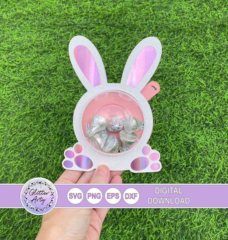 EASTER BUNNY Candy Holder, Dome With Opening Mechanism SVG Digital File ...