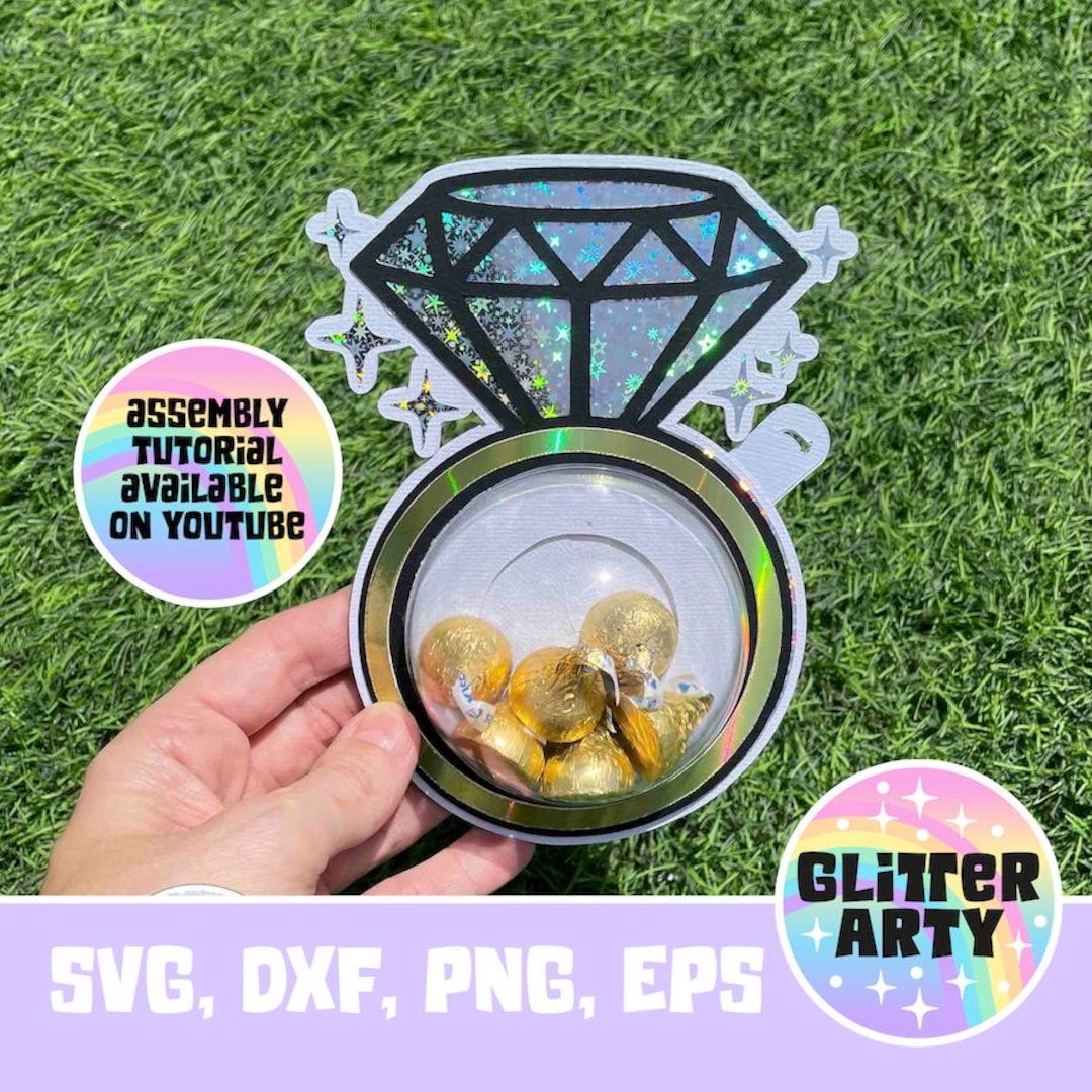 ENGAGEMENT RING Candy Holder SVG Dome With Opening Mechanism ...