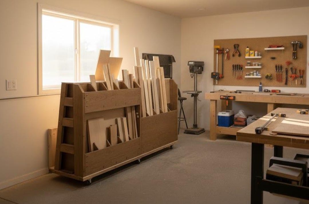 DIY Rolling Lumber Cart Plans - Mobile Wood Storage - Workshop ...