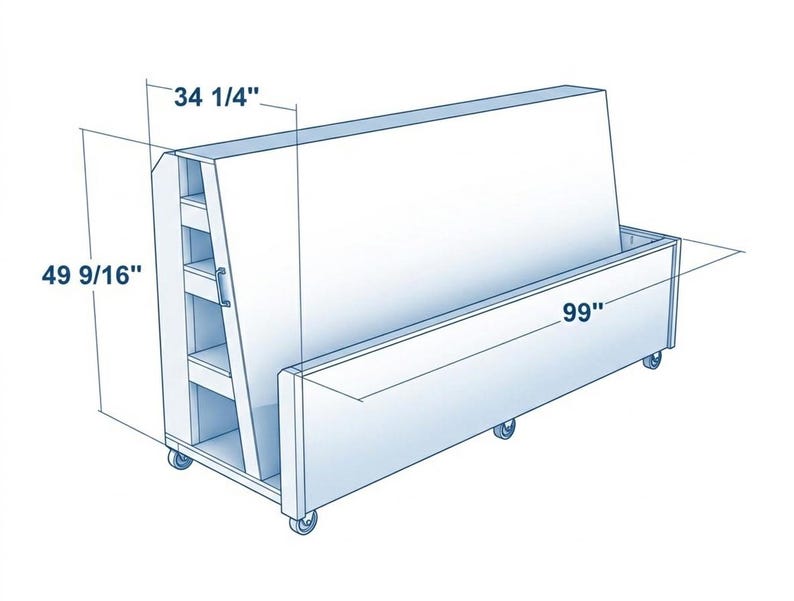DIY Rolling Lumber Cart Plans - Mobile Wood Storage - Workshop ...