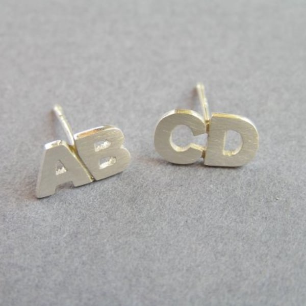 Initial Earrings - Etsy
