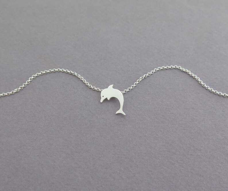 Dolphin Necklace, Silver Necklace for Women, Dolphin Jewelry, Swimmer ...
