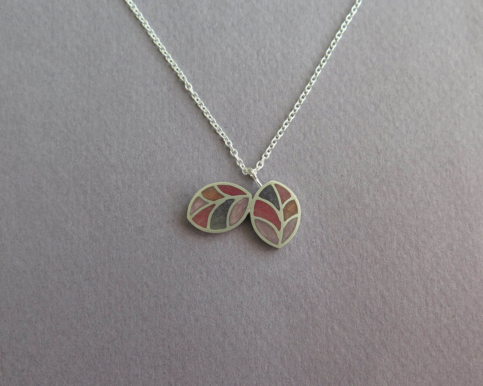 Leaf Necklace, Leaves Pendant Necklace, Silver Necklace for Women ...