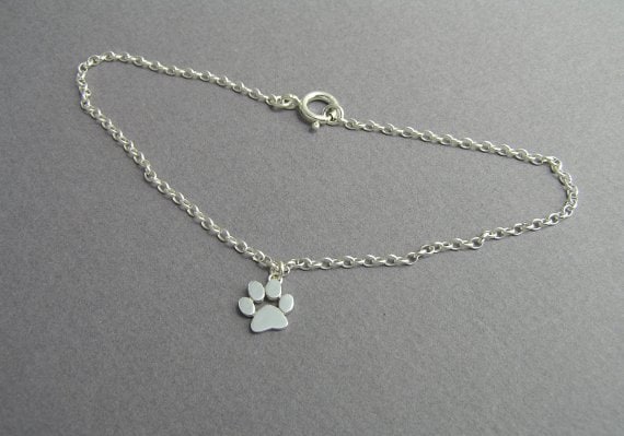 Paw print anklet store