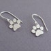 Dangle Paw Print Earrings Sterling Silver Cats and Dogs Paws Pet ...