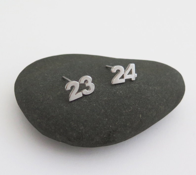 Personalized Earrings Numbers Jewelry Silver Stud Earrings - Etsy Israel