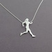 Runner Necklace - Running Woman Pendant - Sterling Silver - Sport ...