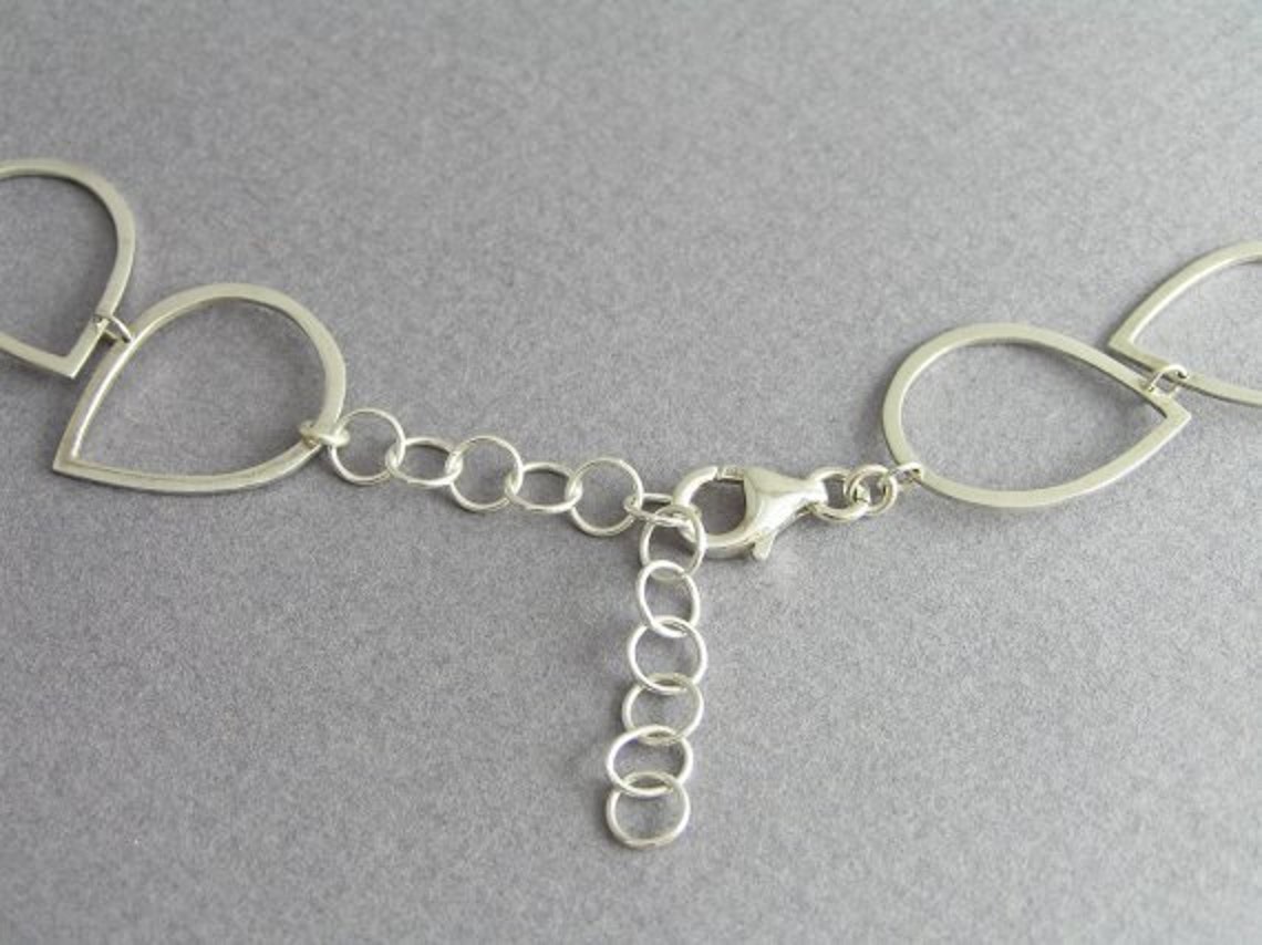 Silver Drops Necklace - Handmade Chain of Drops - Etsy