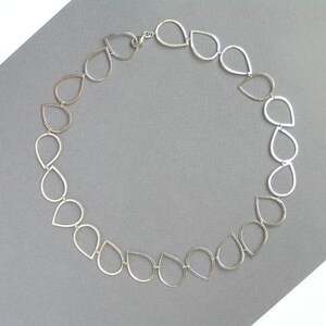 Silver Drops Necklace - Handmade Chain of Drops - Etsy