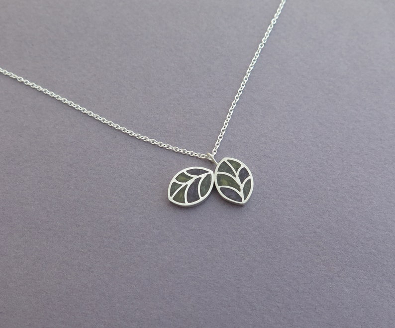 Leaf Necklace Leaves Pendant Necklace Silver Necklace for - Etsy