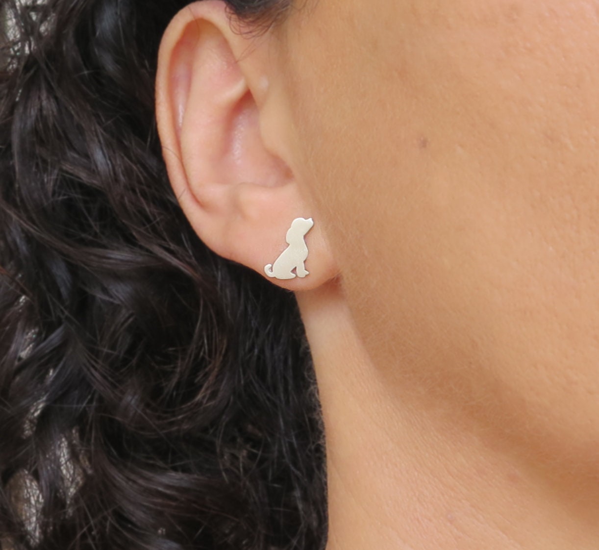 Dog Earrings Silver Stud Earrings Dog Gifts for Owners Dog | Etsy