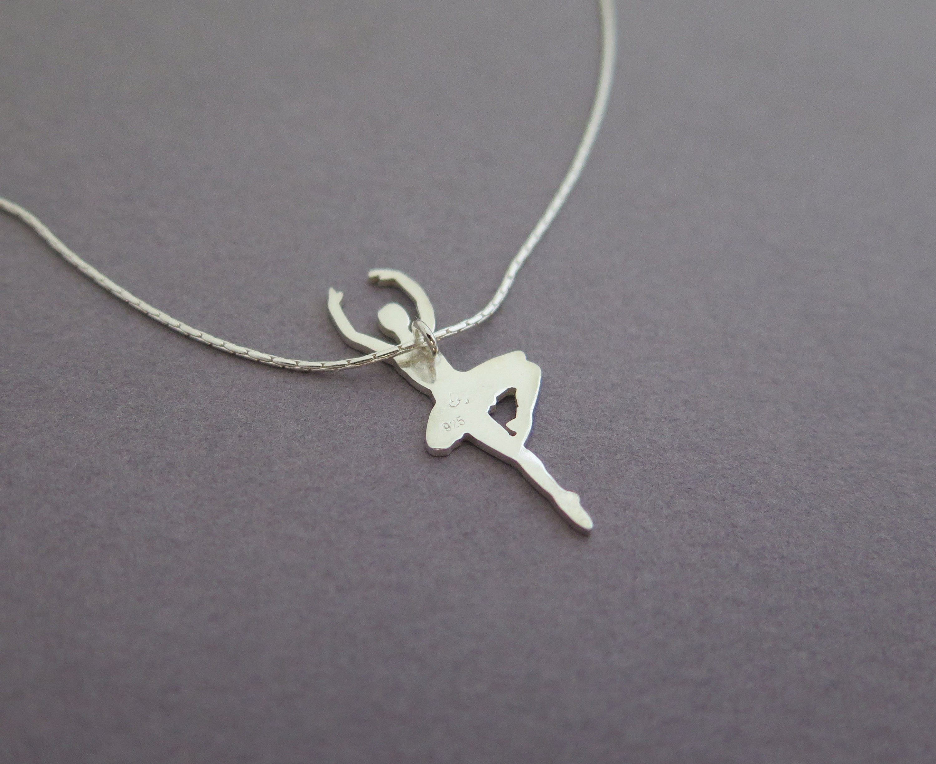 Silver Ballerina Necklace Pendant Ballet Dancer Ballerina | Etsy
