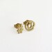14k Gold Hashtag & at Studs - Twitter Earrings - Mismatched Sign ...