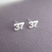 Number Earrings, Personalized Earrings, Silver Stud Earrings, Numbers ...