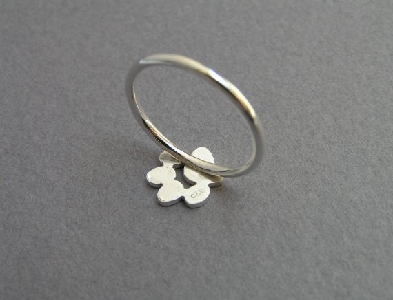 Paw Print Ring, Sterling Silver Ring, Paw Ring, Dog Paw Ring, Animal ...
