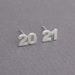 Custom Numbers Earrings - Number Stud Earrings - Two Digits Sterling ...