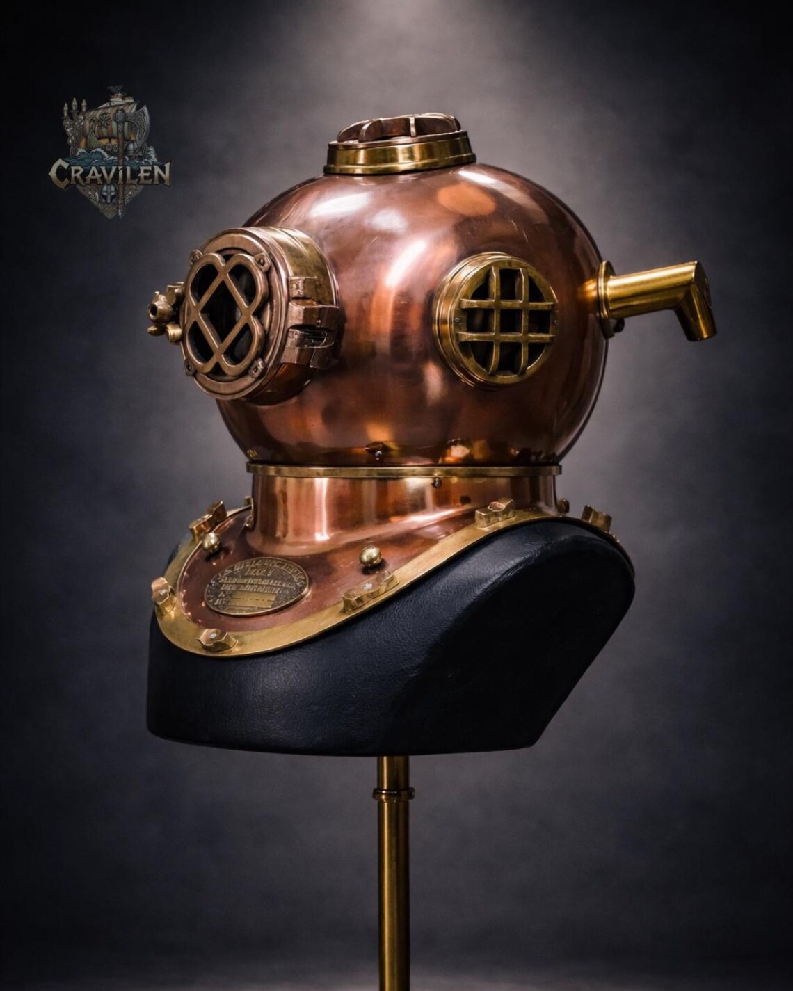 Antique Brass Diving Helmet Replica | Steampunk Decor Display - Etsy