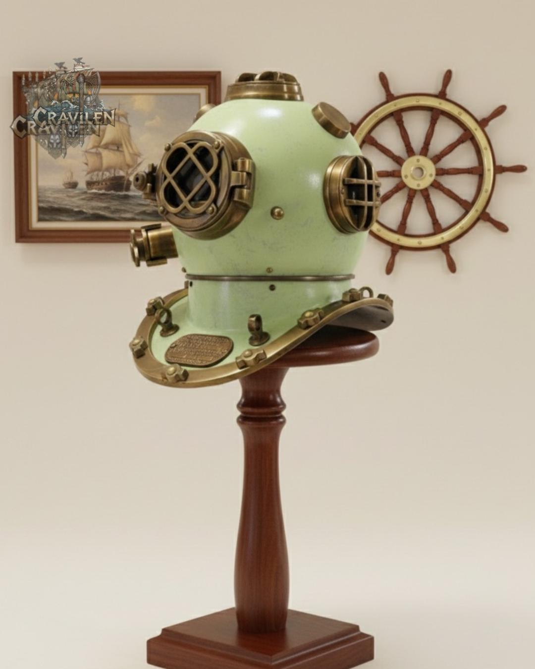 Antique Brass Diving Helmet Replica | Steampunk Decor Display - Etsy