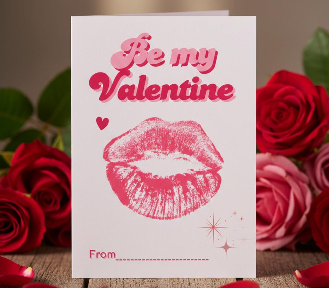 Valentine's Day Cards, Romantic Love Notes (PDF, A4 Instant Download ...